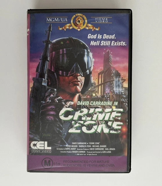 CRIME ZONE [VHS] CEL MGM / UA Big Box Ex-Rental Video Tape Sci-Fi ...
