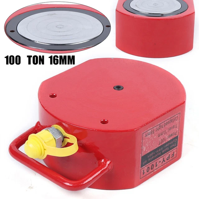 100 TON HYDRAULIC Cylinder Jack 200cc Stroke Ram Low Profile Flat Lift ...