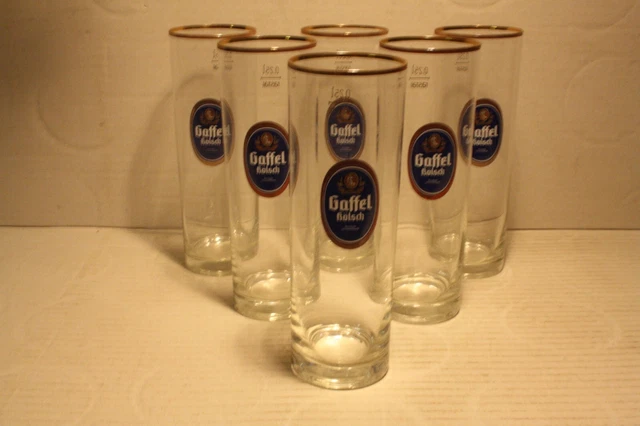 12 GAFFEL-KÖLSCH-GLÄSER 0,25 Liter Kölschgläser Kölschstangen ...