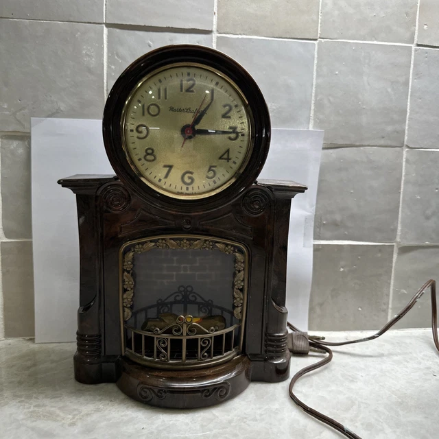 VINTAGE MASTERCRAFT MODEL 272 Lighted Motion Fireplace Electric Mantle ...