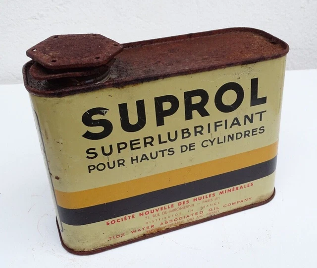 BIDON HUILE ANCIEN Suprol Hauts de cylindre Veedol. 1 litre EUR 10,50 ...