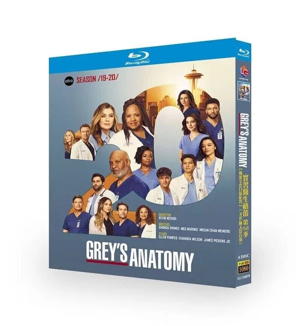 GREY’S ANATOMY SEASON 19-20 (2024) :TV Series Blu-Ray DVD BD 4 Disc Box ...