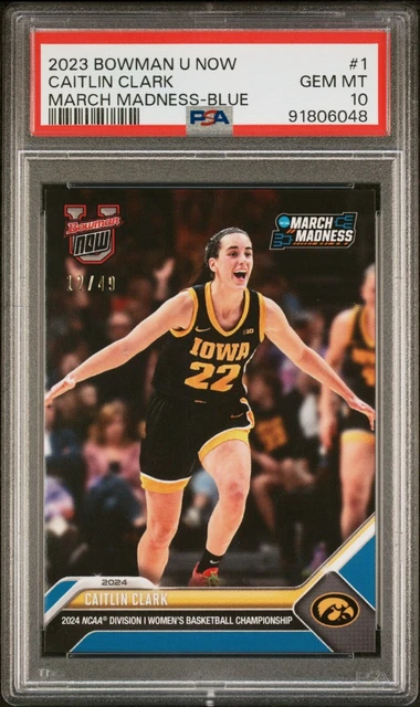 2023-24 BOWMAN U Now March Madness Caitlin Clark Blu/49 PSA 10 EUR 491 ...