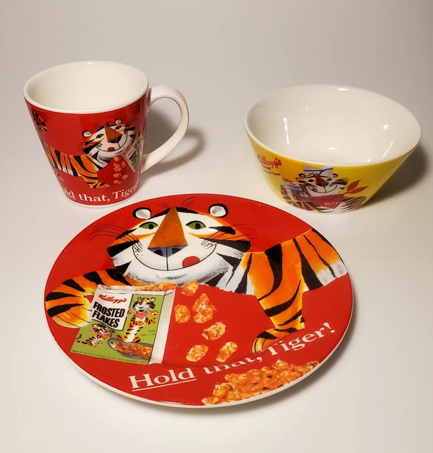 Vintage Kelloggs Frosted Flakes Tony The Tiger Cereal Bowl Plate And Mug 2008 £1937 Picclick Uk