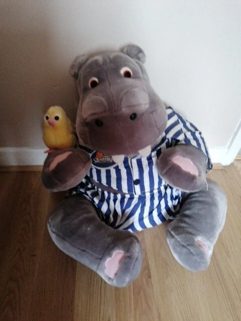 GENUINE LARGE 2FT 51 Cm SILENTNIGHT HIPPO & DUCK SOFT TEDDY TOY PLUSH ...