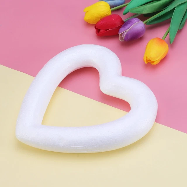 PEACH HEART FOAM Large Shaped Polystyrene White Modeling Foaming $17.55 ...