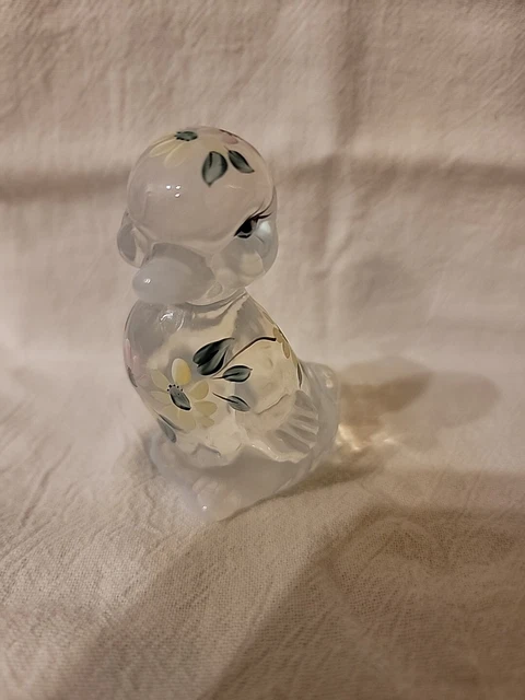 FENTON OPALESCENT Duck Hand Painted Stamped Fenton & Signed C. Riggs ...