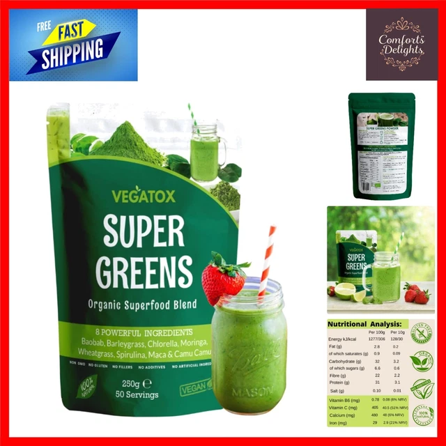 GUT-FRIENDLY ORGANIC SUPER Greens Powder - 50 Servings | Boost Immunity ...
