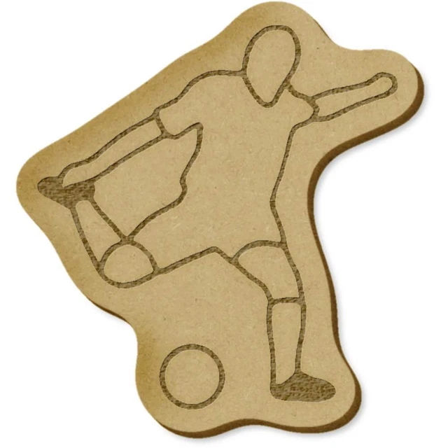 6 X 'JUGADOR Pateando Fútbol' MDF Embellecimiento (EB00017298) EUR 4,79 ...