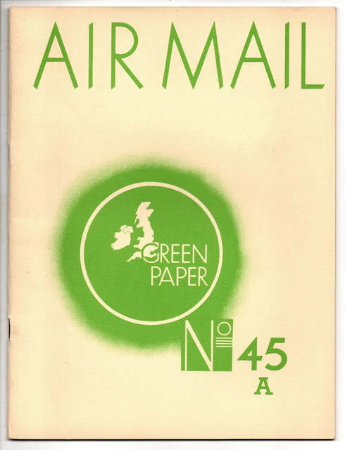 GB KGVI 1939 GPO AIR MAIL GREEN PAPER No.45 £18.00 - PicClick UK