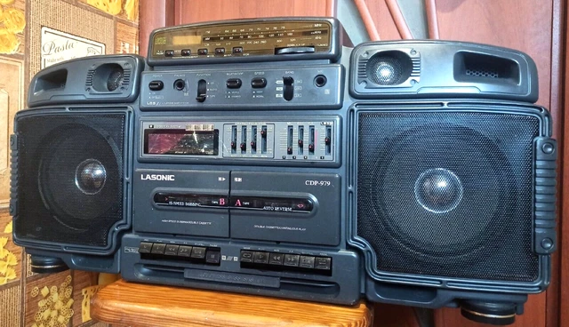 RÉTRO LASONIC CDP-979. Boombox double bande. Radio. CD. Ghettoblaster ...
