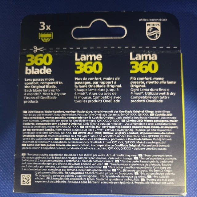 PHILIPS ONEBLADE 360 Original X3 Replacement Blades £23.58 - PicClick UK