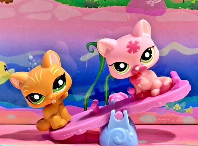 LITTLEST PET SHOP Lps Authentic Paw Licking Cat Pair #1188, #1846 ...