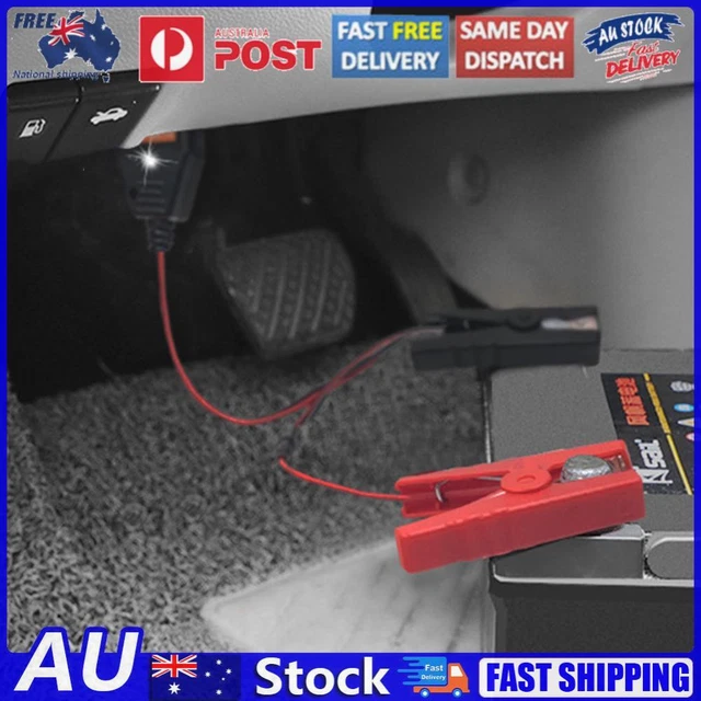 BATTERY CLAMP CABLE Battery Pump Power Adapter Battery Charger Clamp ...