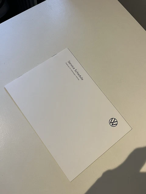 VOLKSWAGEN SERVICE BOOK / Maintenance Record - Duplicate Book - Genuine ...