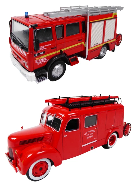 LOT DE 2 Camions de Pompiers Renault VI + Ford F798T 1:43 Salvat ...