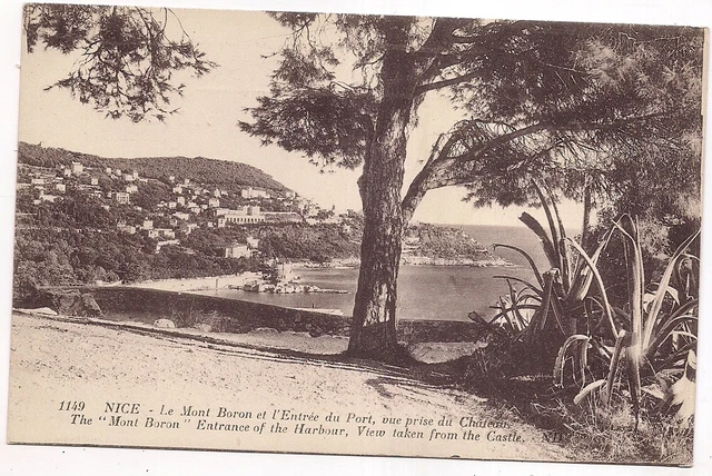 NICE , LE mont baron et l'entrée du port , vue prise du chateau EUR 9 ...