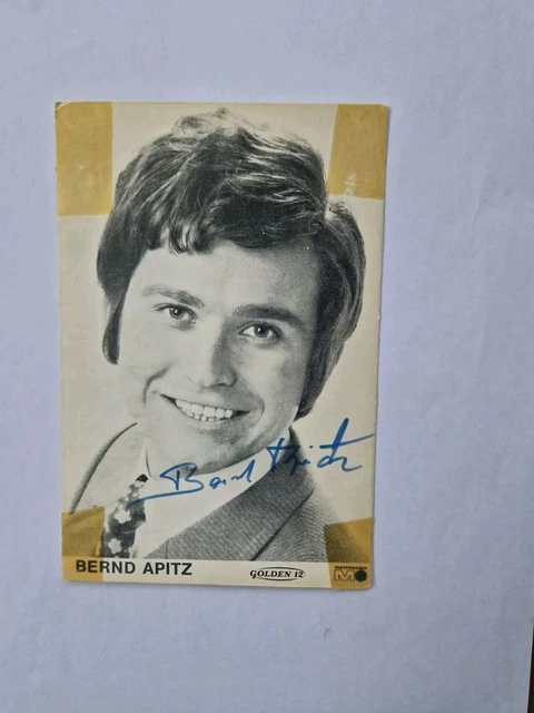 ORIGINAL AUTOGRAMMKARTE VOM Deutschen Sänger Bernd Apitz - Gebraucht ...