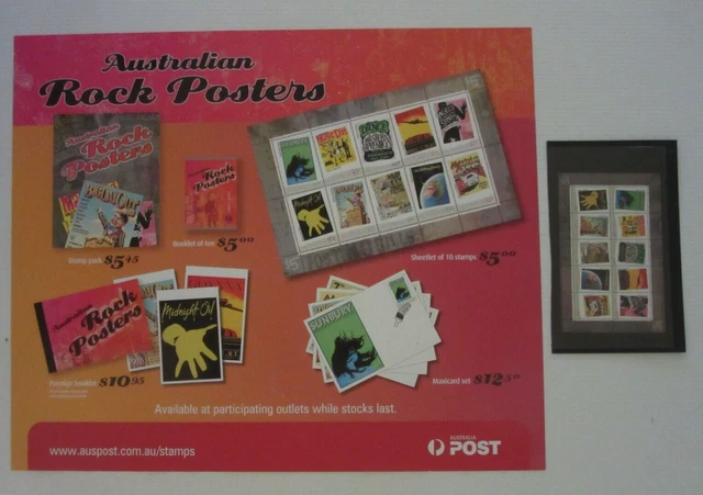 AUSTRALIAN ROCK POSTERS Instore Post Office A2 Poster With Stamps $80. ...