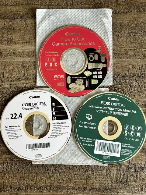 CANON EOS DIGITAL Software Instruction Manual, Solution Disk ...