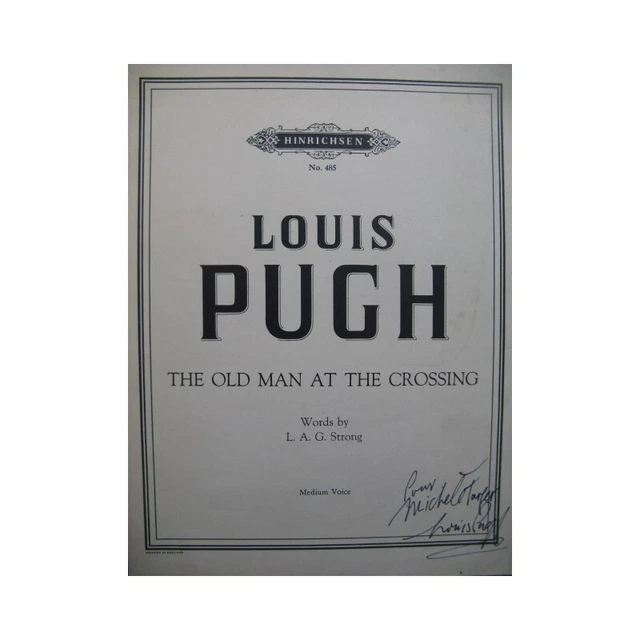 PUGH LOUIS THE Old Man at the Crossing Dédicace Chant Piano 1955 EUR 65 ...