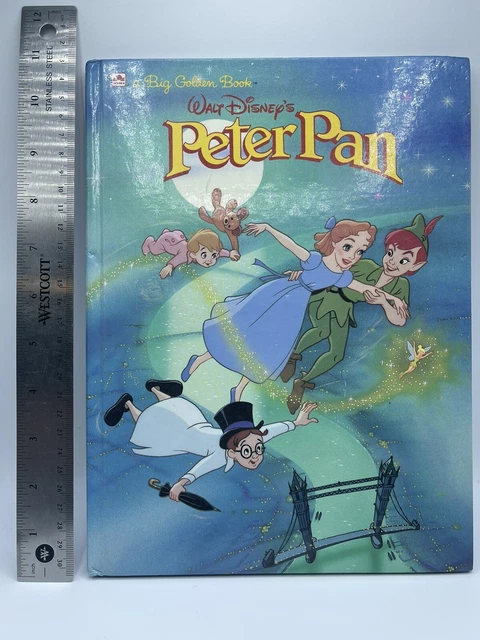 WALT DISNEY'S PETER Pan 1989 hard cover A Big Golden Book - Some Wear ...