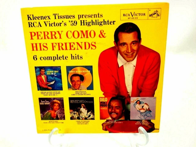 PERRY COMO AND His Friends RCA Victor SP-45-55 manche photo seulement ...