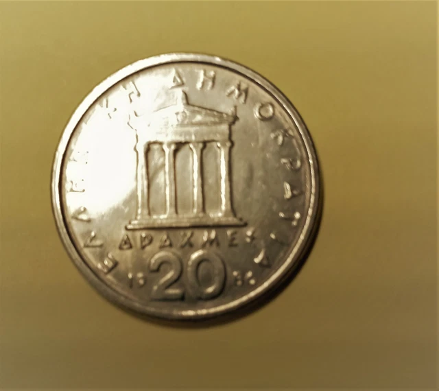 GRECIA -EAAHNIKH AHMOKPATIA - Moneta Da 20 Apaxmes Del 1986 EUR 4,99 ...