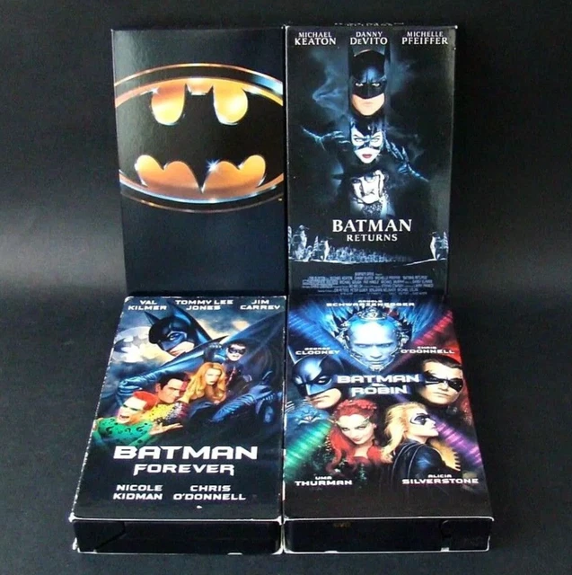 LOT OF 4 Batman VHS Tapes Batman Returns Batman Forever Batman & Robin ...