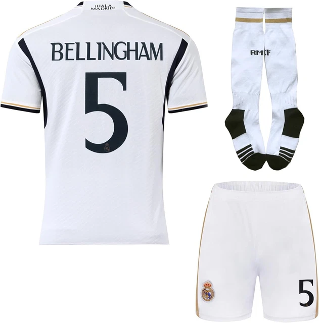 JUDE BELLINGHAM #5, Real Madrid 23-24, Home Kit, Size 30 £32.99 ...