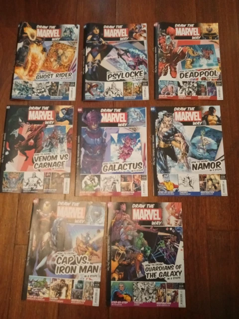 ISSUES 80-87 DRAW The Marvel Way magazine comic book drawing disney ...