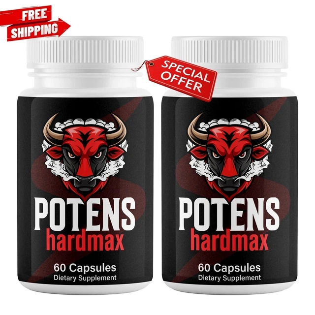 (2 PACK) POTENS HardMax for Men Advanced Formula for Everyday Male ...