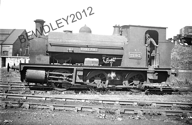 NEGATIVE 6X9CM BP/GVR & GWR 2193 "BURRY PORT" WORKING AT LLANELLI 28/8 ...