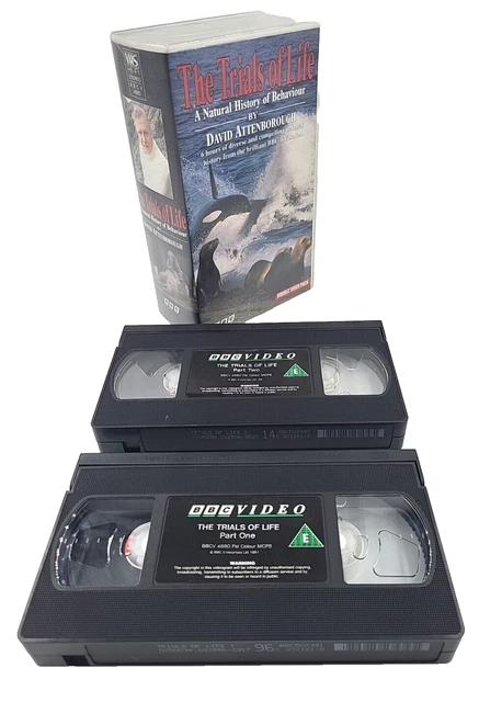 BBC THE TRIALS Of Life VHS David Attenborough Double Video Set 6 Hours ...