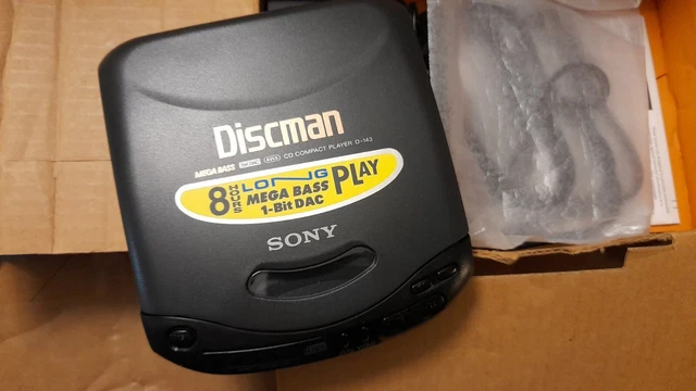SONY DISCMAN D-143 CD Compact Player in Box w Accessories $150.00 ...