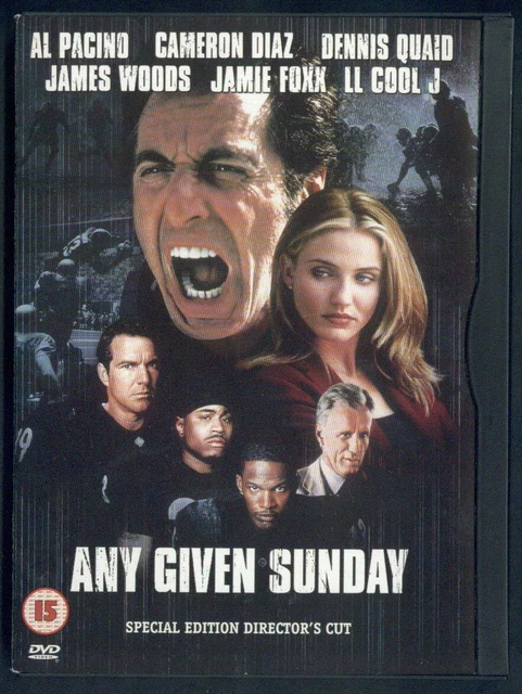 ANY GIVEN SUNDAY Al Pacino Cameron Diaz Dennis Quaid DVD 1999 £1.59 ...