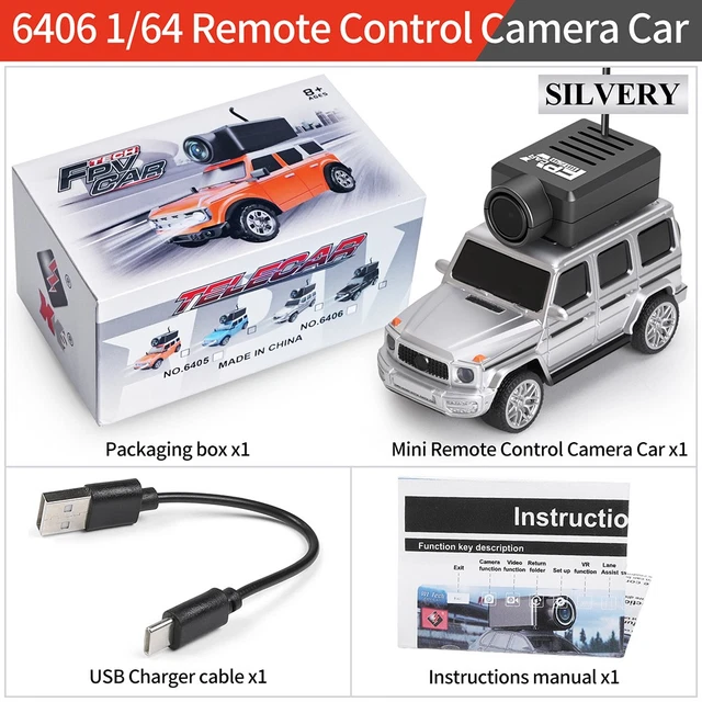 WLTOYS 6406 1:64 Mini FPV RC Car 120° Wide Angle 720P Camera 2.4G APP ...
