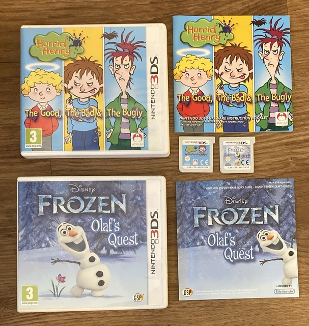 DISNEY FROZEN OLAF'S Quest & Horrid Henry Good Bad Bugly - Nintendo 3DS ...
