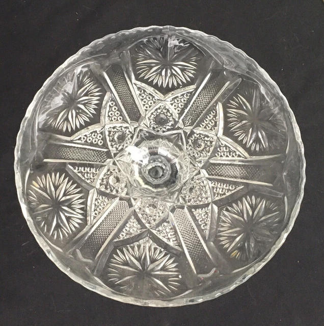 ANTIQUE 1800'S EAPG Victorian Glass Compote Bowl Dish 8” Wide £6.12 ...