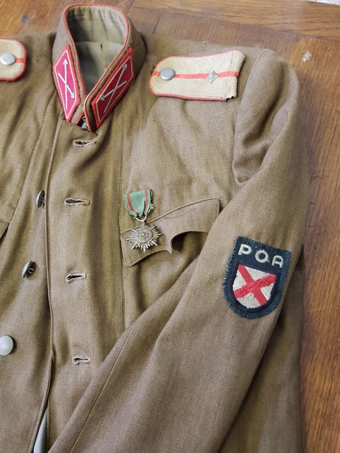 WW2 GERMAN, RUSSIAN Liberation Army Poa Officers Tunic, Ostvolk Medal £ ...