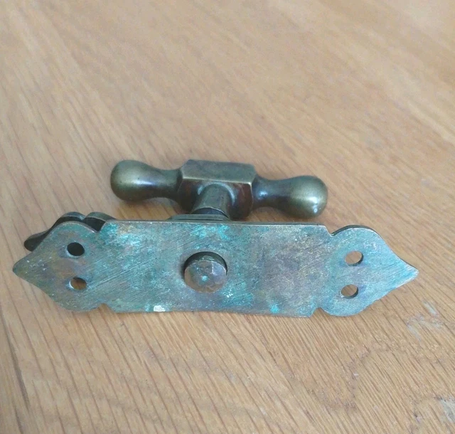 RECLAIMED DOOR STAY Catch Closure Twist Lock Latch Solid Victorian ...