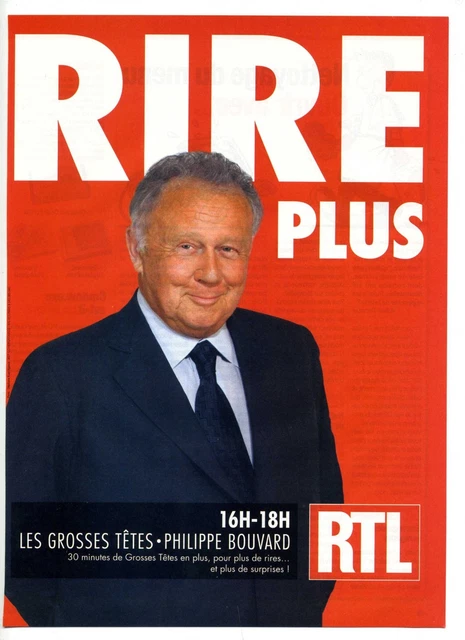 PUBLICITÉ RTL – Philippe Bouvard – Les grosses têtes - années 2000 EUR ...