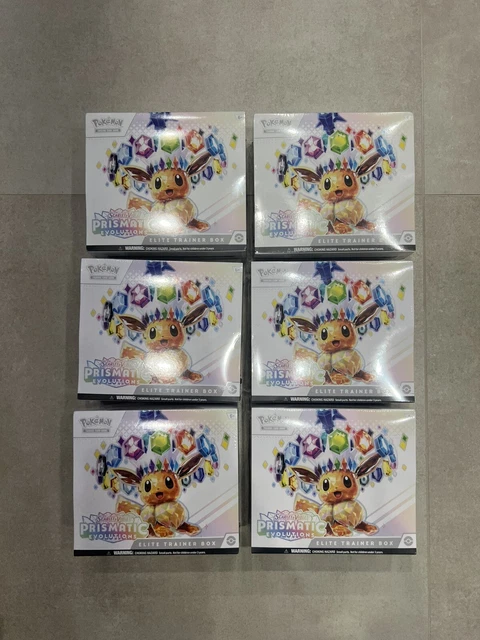 POKÉMON ETB ÉLITE Trainer Box Prismatic Evolutions ENG - SEALED X6 Box ...
