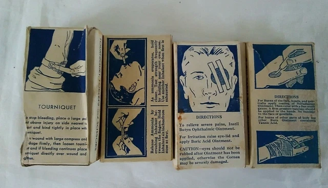 WW2 1942 U.S Army Tourniquet Ammonia Inhalants Burn Treatment & Eye ...