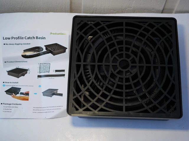 STEALTH DRAIN LOW Profile Catch Basin Plastic Prestantious Rain Water ...