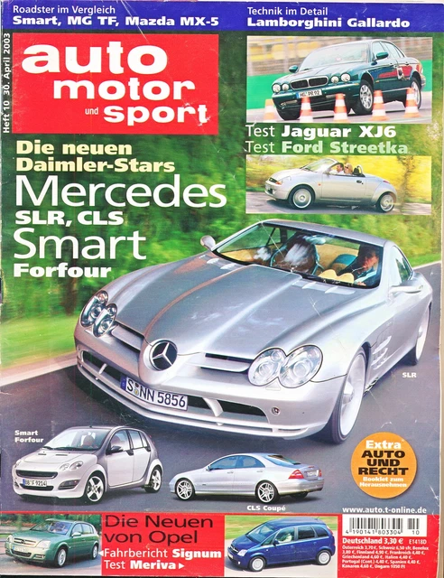 AUTO MOTOR UND Sport - 4/2003 - Jaguar XJ6 - Mercedes SLR / CLS - Smart ...
