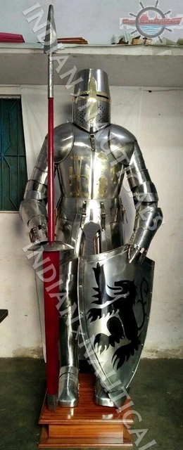 SUIT OF ARMOR Combat Full Body Armour Shield & Sword With Stand ...