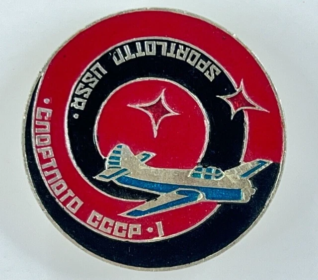 VINTAGE SOVIET UNION Aircraft Pin Badge 47 mm diameter £12.84 - PicClick UK