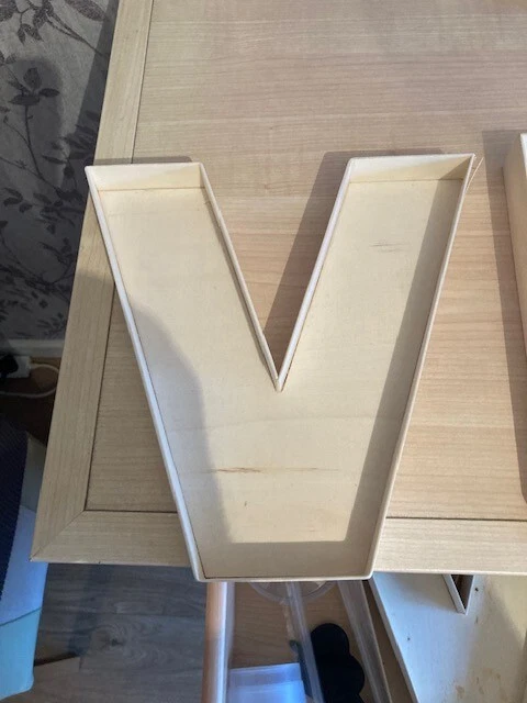 WOODEN FILLABLE LETTERS 22cm Perfect For Crafts. Fillable Letter 'K' £5 ...