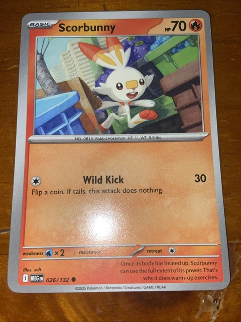 POKÉMON TCG SCORBUNNY Card Mega Evolutions MEG 026/132 2025 NM $0.10 ...